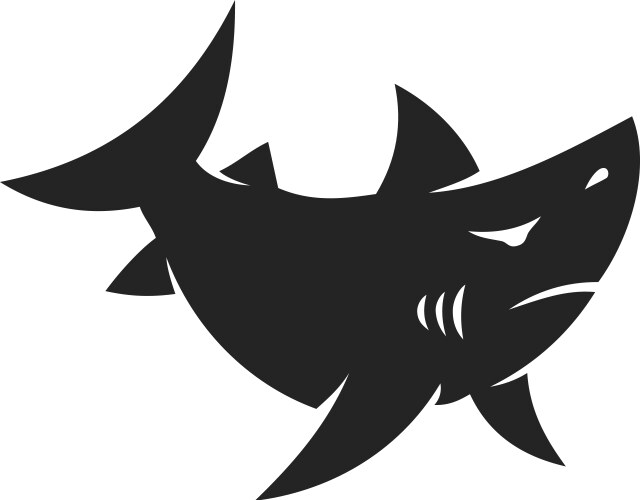 Shark logo template isolated brand identity icon Vector Image