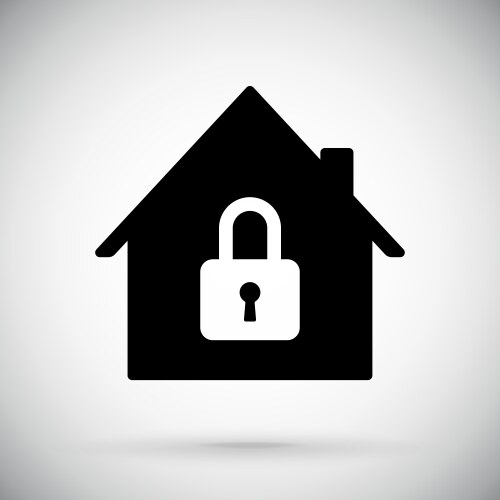 Home icon black silhouette isolated on white Vector Image