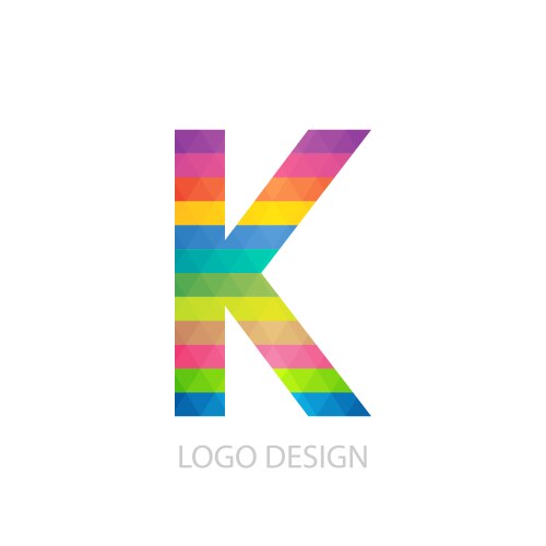 Dk letter logo in overlapping style Royalty Free Vector