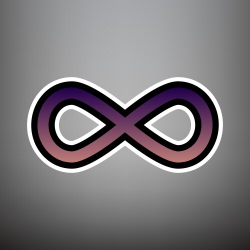 Limitless symbol colorful applique Royalty Free Vector Image