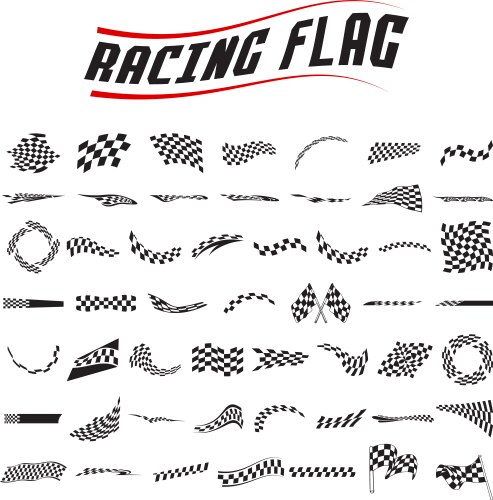 Race flag grunge pattern sports symbol Royalty Free Vector