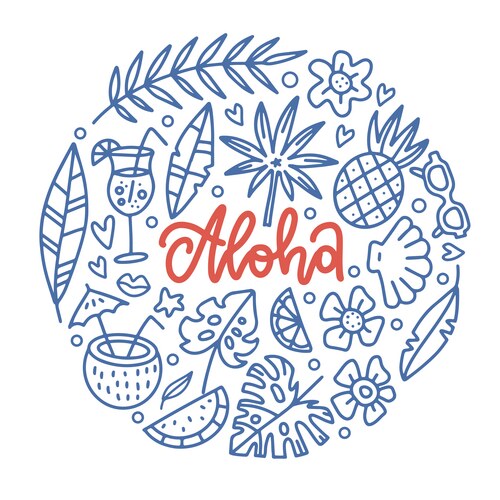 Aloha Royalty Free Vector Image - VectorStock