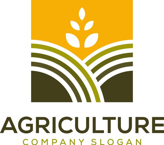 Agro farm logo design Royalty Free Vector Image