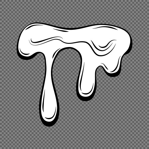 Dripping liquid outline on a transparent Vector Image