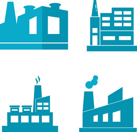 Factory building industrial Royalty Free Vector Image