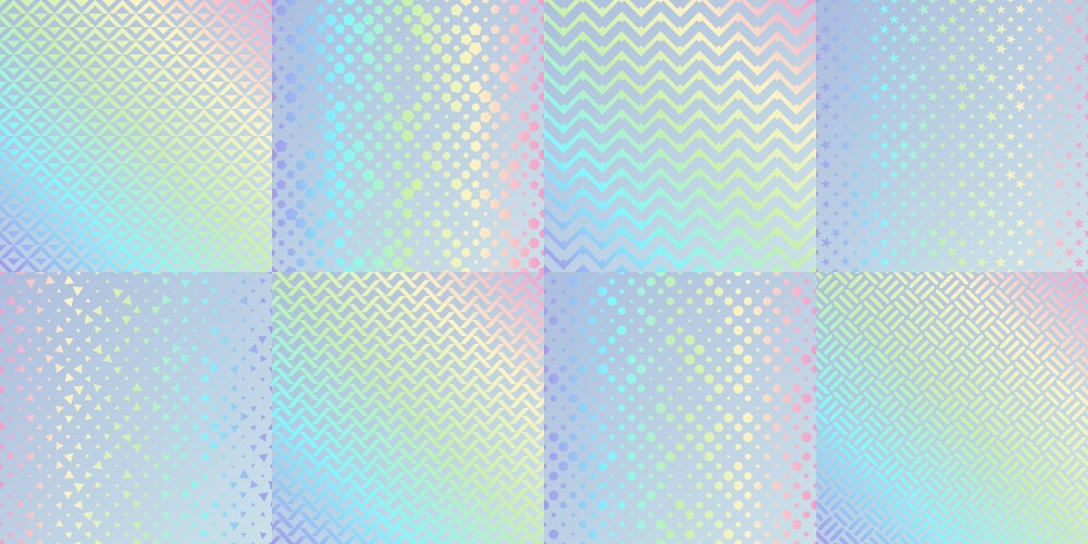 Hologram texture patterns glitter rainbow foil Vector Image