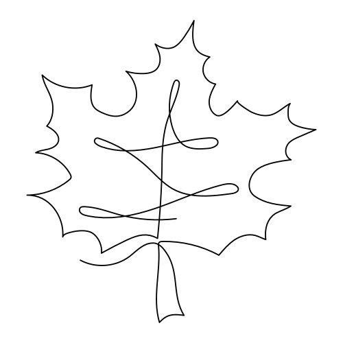 Line Drawing Maple Leaf Vector Images (over 2,700)