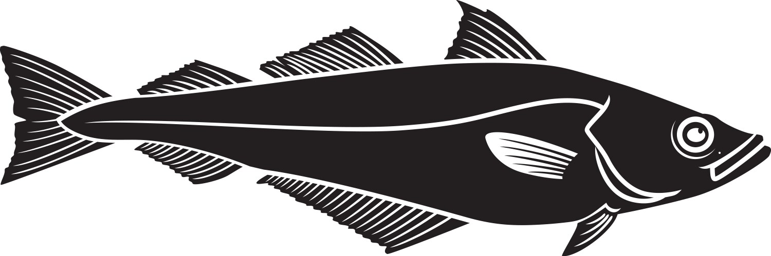 Pollock fish Royalty Free Vector Image - VectorStock