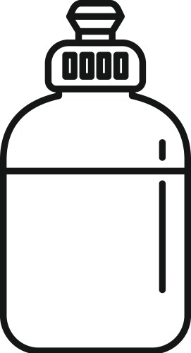 Plastic water bottle line art Royalty Free Vector Image