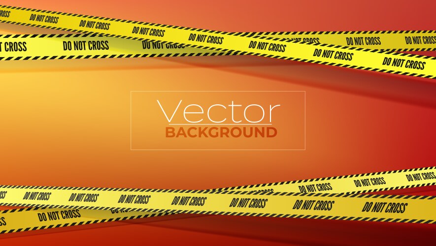 Yellow warning alert background with black stipe Vector Image