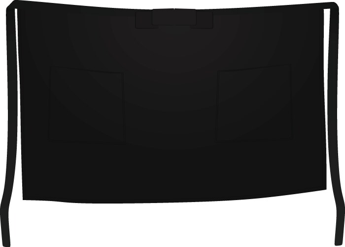 Realistic black blank short apron mockup Vector Image