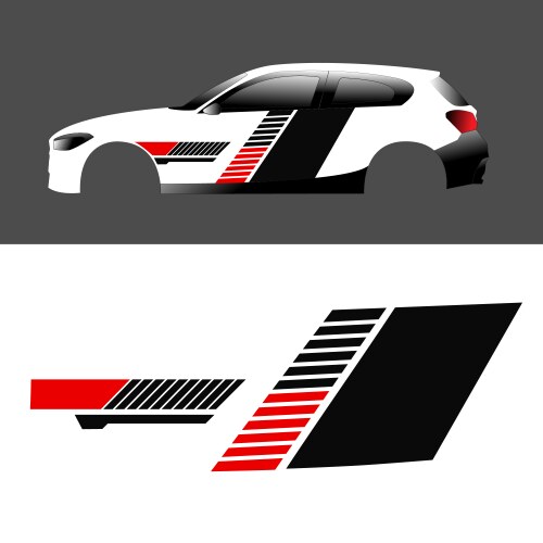 Car body livery decal Royalty Free Vector Image