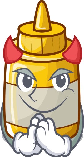 Crying yellow mustard in plastic bottle cartoon Vector Image