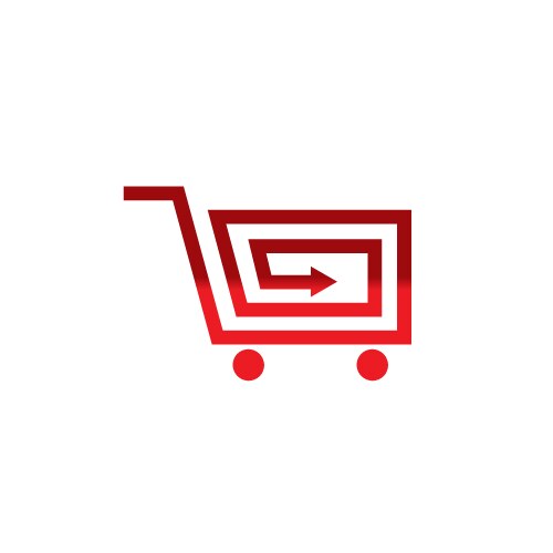 Shopping cart icon logo design template Royalty Free Vector