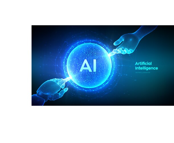 Ai artificial intelligence in the shape of sphere Vector Image
