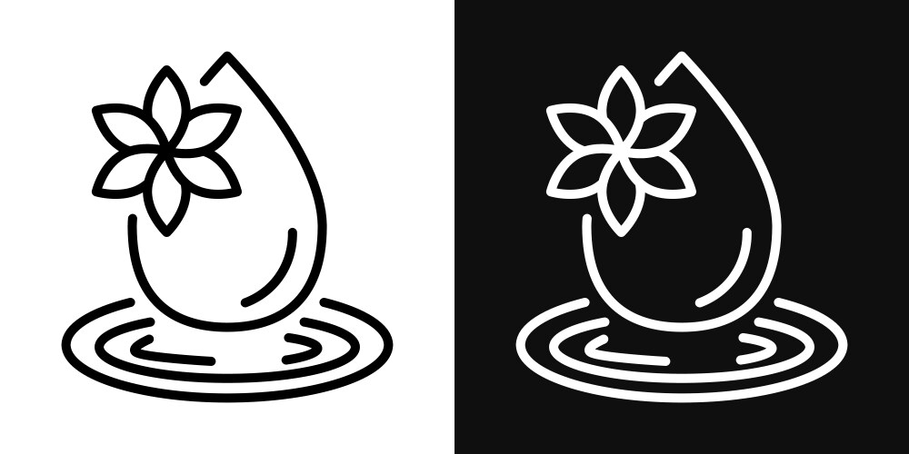 Essentials oil drop icon set aromatherapy Vector Image