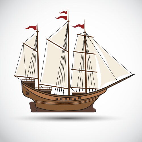 Sail boat background Royalty Free Vector Image