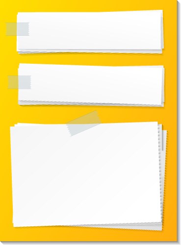 Set empty sticky note paper template Royalty Free Vector