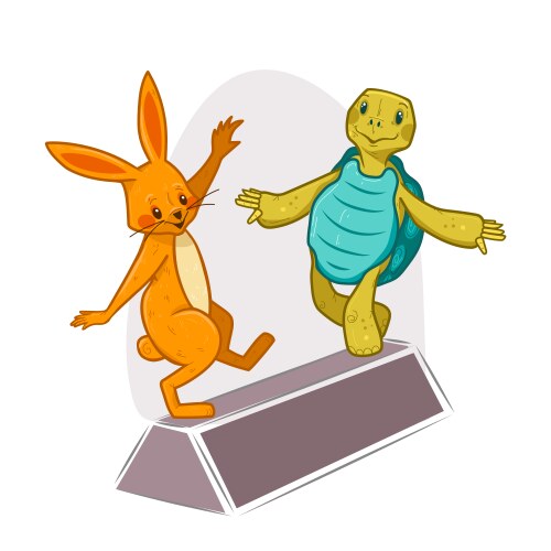Rabbit and Tortoise Story Vector Images (41)