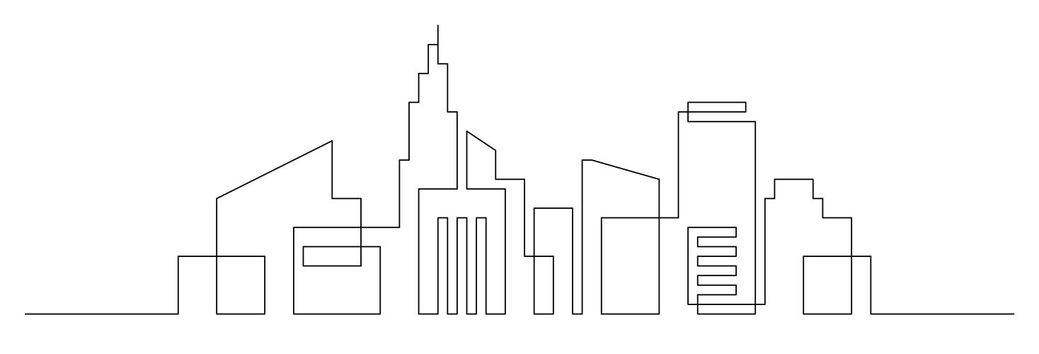One single line drawing of doha city skyline Vector Image