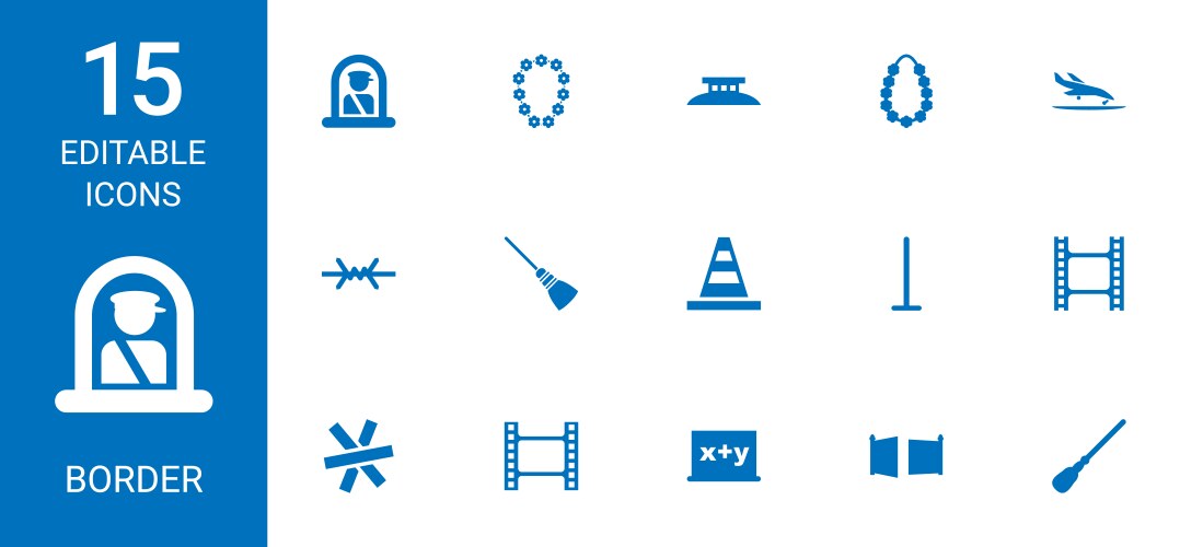 Border icons pattern seamless white background Vector Image