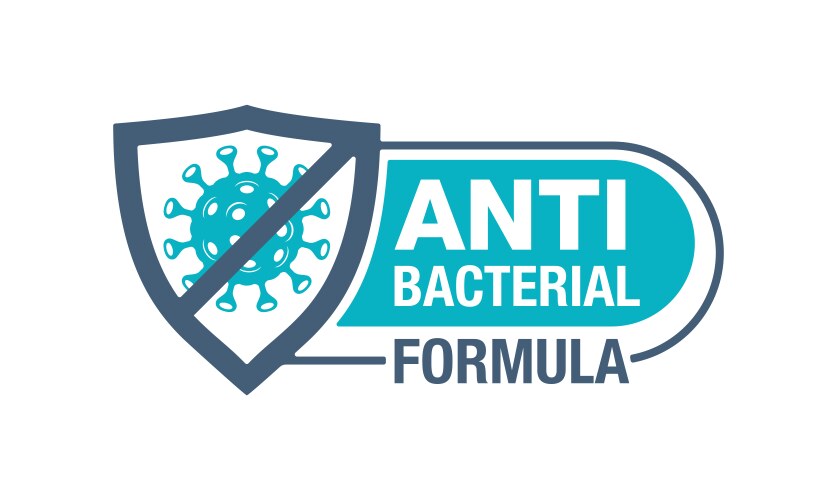 Antibacterial formula stamp Royalty Free Vector Image