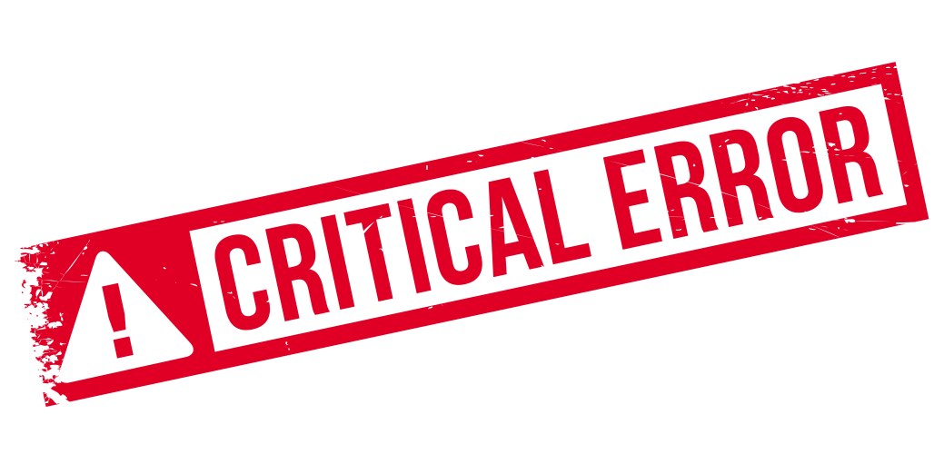 Critical error stamp Royalty Free Vector Image