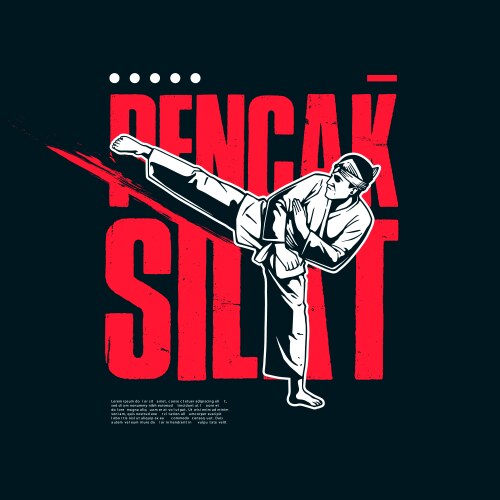 Pencak silat martial arts Royalty Free Vector Image