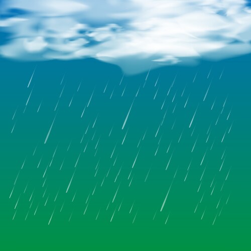 Horizontal seamless rain effect rainfall isolated Vector Image