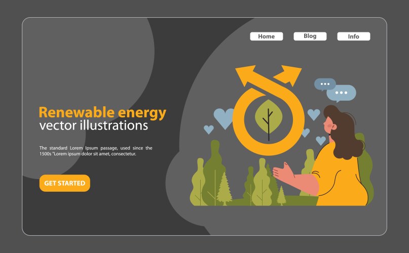 Renewable energy transition Royalty Free Vector Image