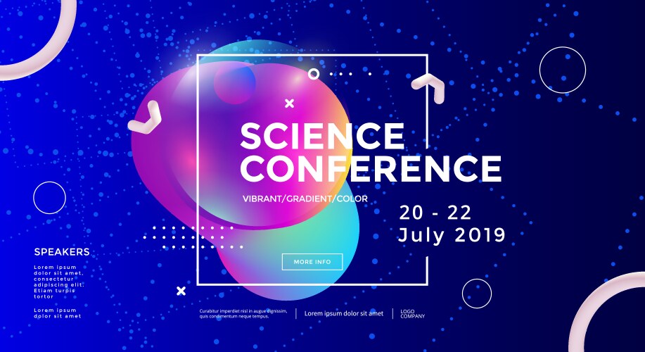 Big data conference business design template Vector Image