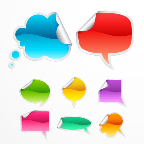 Collection of speech banner icons Royalty Free Vector Image