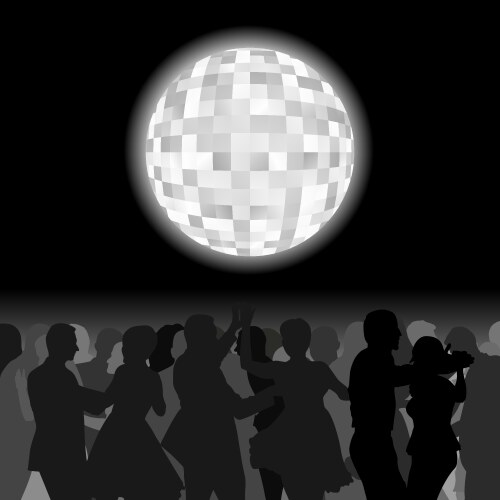 Silver disco ball letters Royalty Free Vector Image
