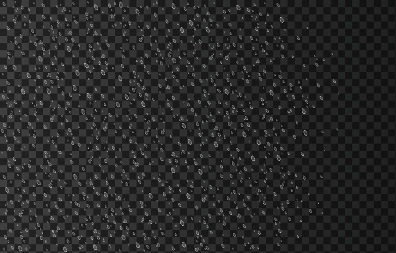 Rain drops isolated on transparent background Vector Image