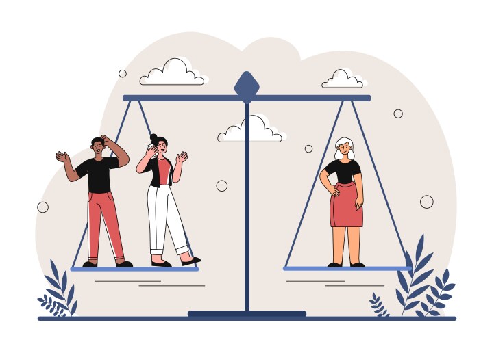 Blacksmith with hammer linear Royalty Free Vector Image