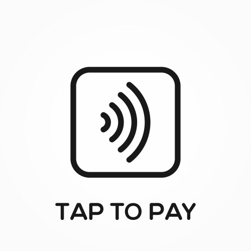 Contactless Payment Tap to Pay Icon Royalty Free Vector