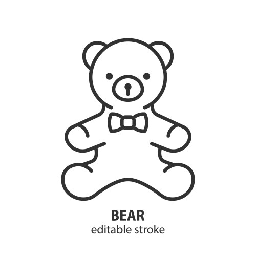 Teddy Bear Line Drawing Vector Images (over 5,400)