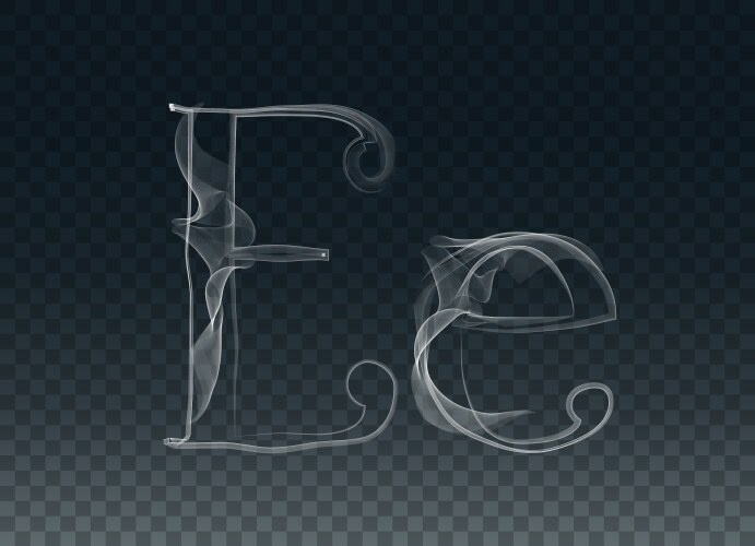 Smoke font letter Royalty Free Vector Image - VectorStock