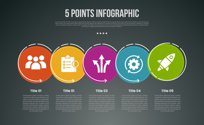 4 points or step process infographic with big Vector Image