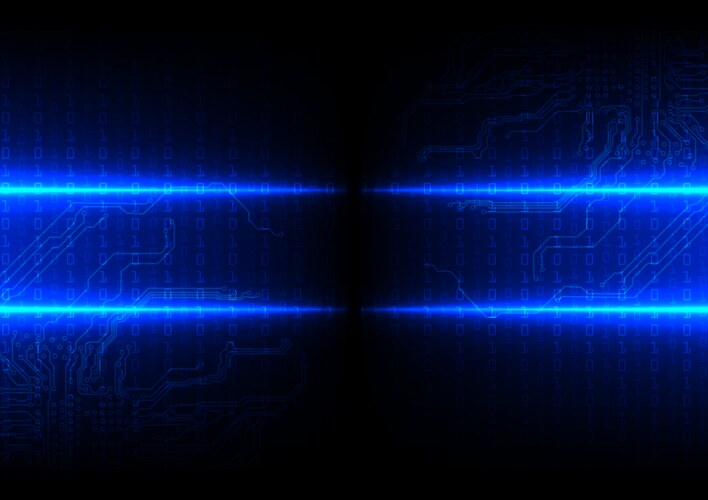 Abstract Digital Technology Futuristic Circuit Ai Vector Image