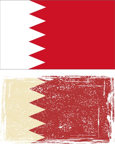 Square flag of bahrain Royalty Free Vector Image