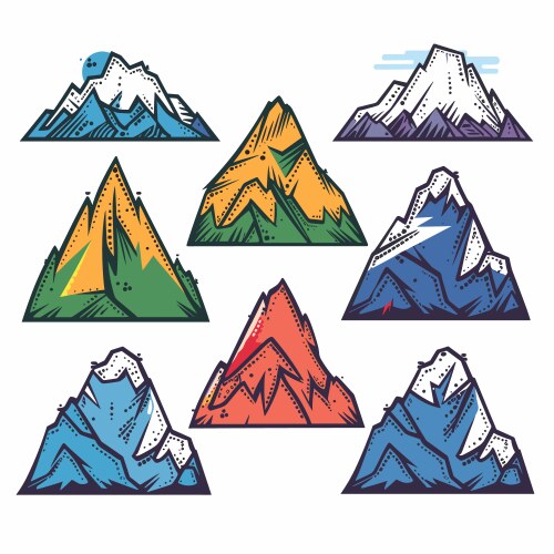 Mountain Stylized Vector Images (over 2,100)