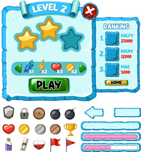 Game connect halves iq Royalty Free Vector Image