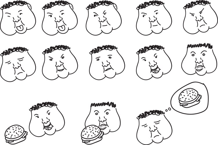 Fat Man Emoji Face Vector Images (85)