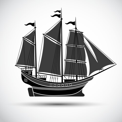 Sail boat background Royalty Free Vector Image