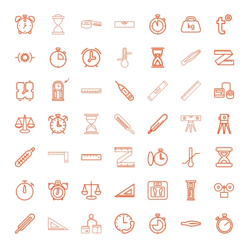 15 measurement icons Royalty Free Vector Image
