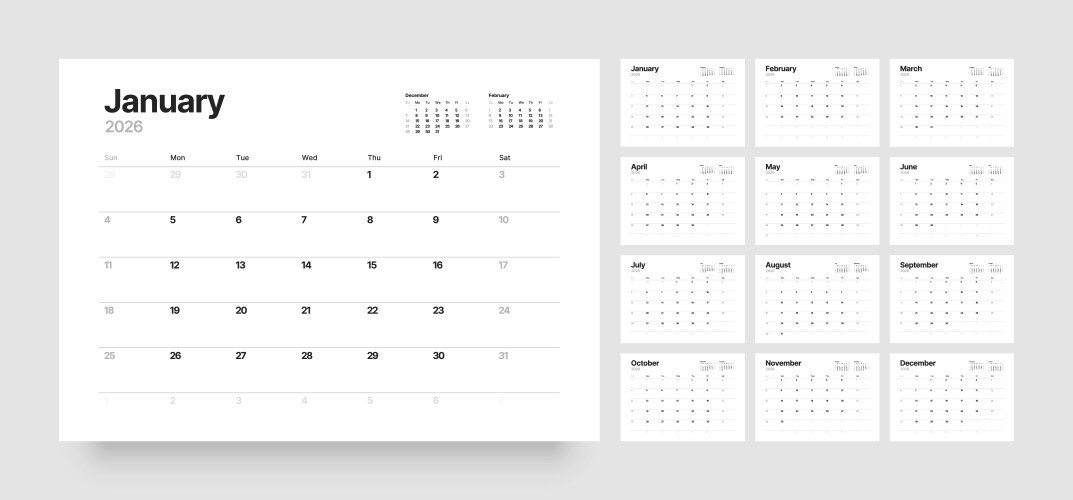 2026 Calendar Vector Images (over 3,100)