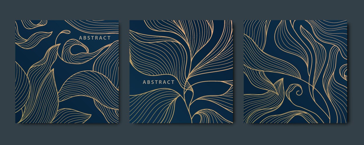 Gold leaf background pattern floral Royalty Free Vector