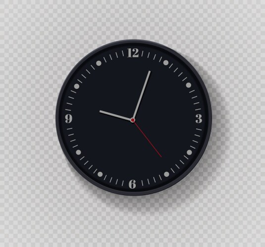 Wall clock office template design Royalty Free Vector Image