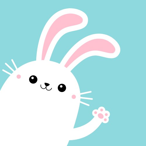 Rectangle frame with bunny pawprints hare feet Vector Image